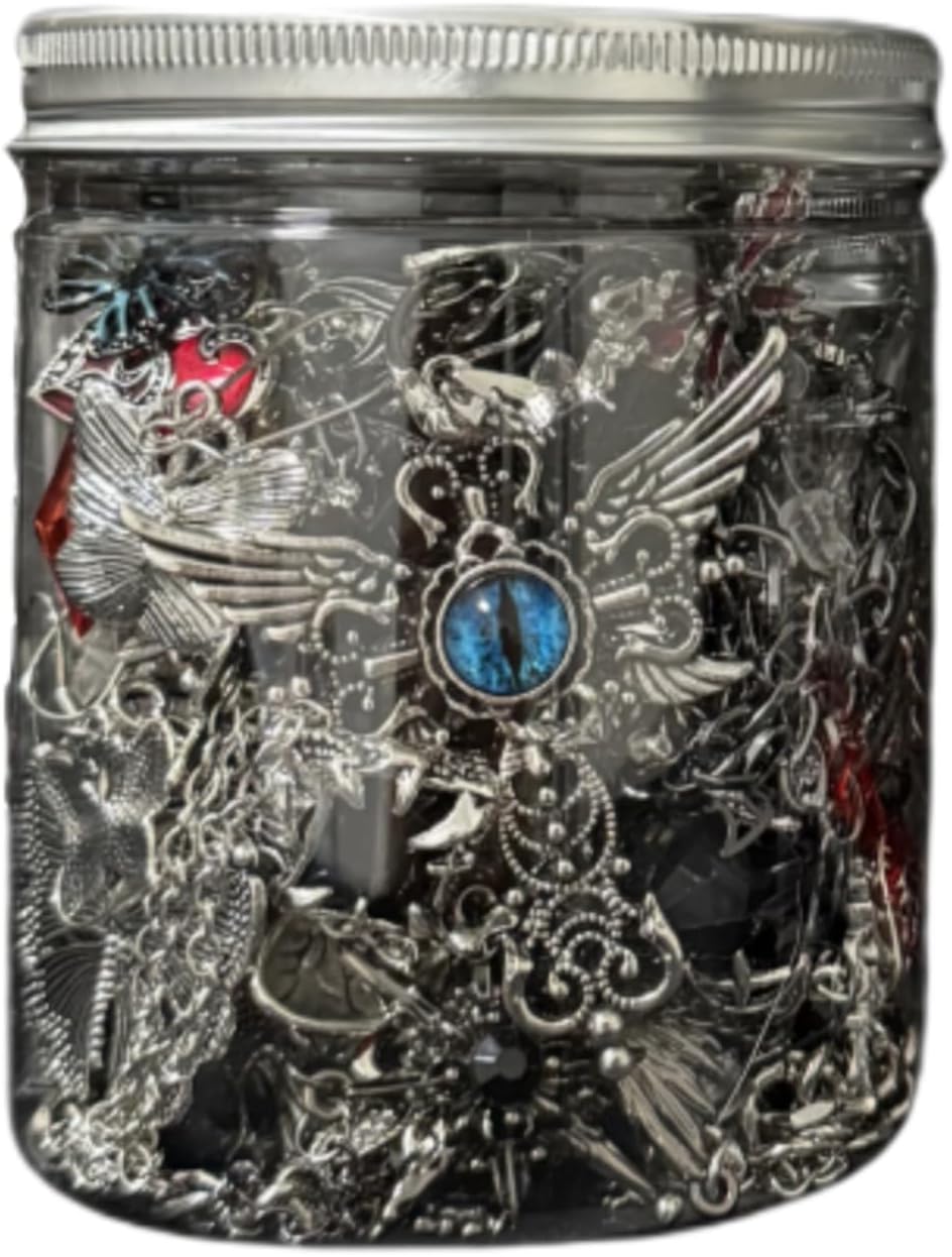 Amazon.com: 35 pcs Mystery Jewelry Jar, Surprise Gothic Jewelry Set for ...