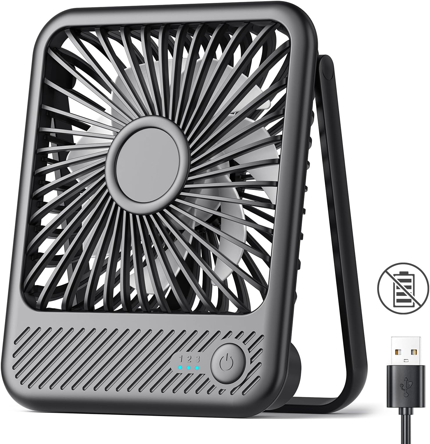 Amazon.com: Koonie USB Desk Fan, Strong Wind Ultra Quiet Small Personal ...
