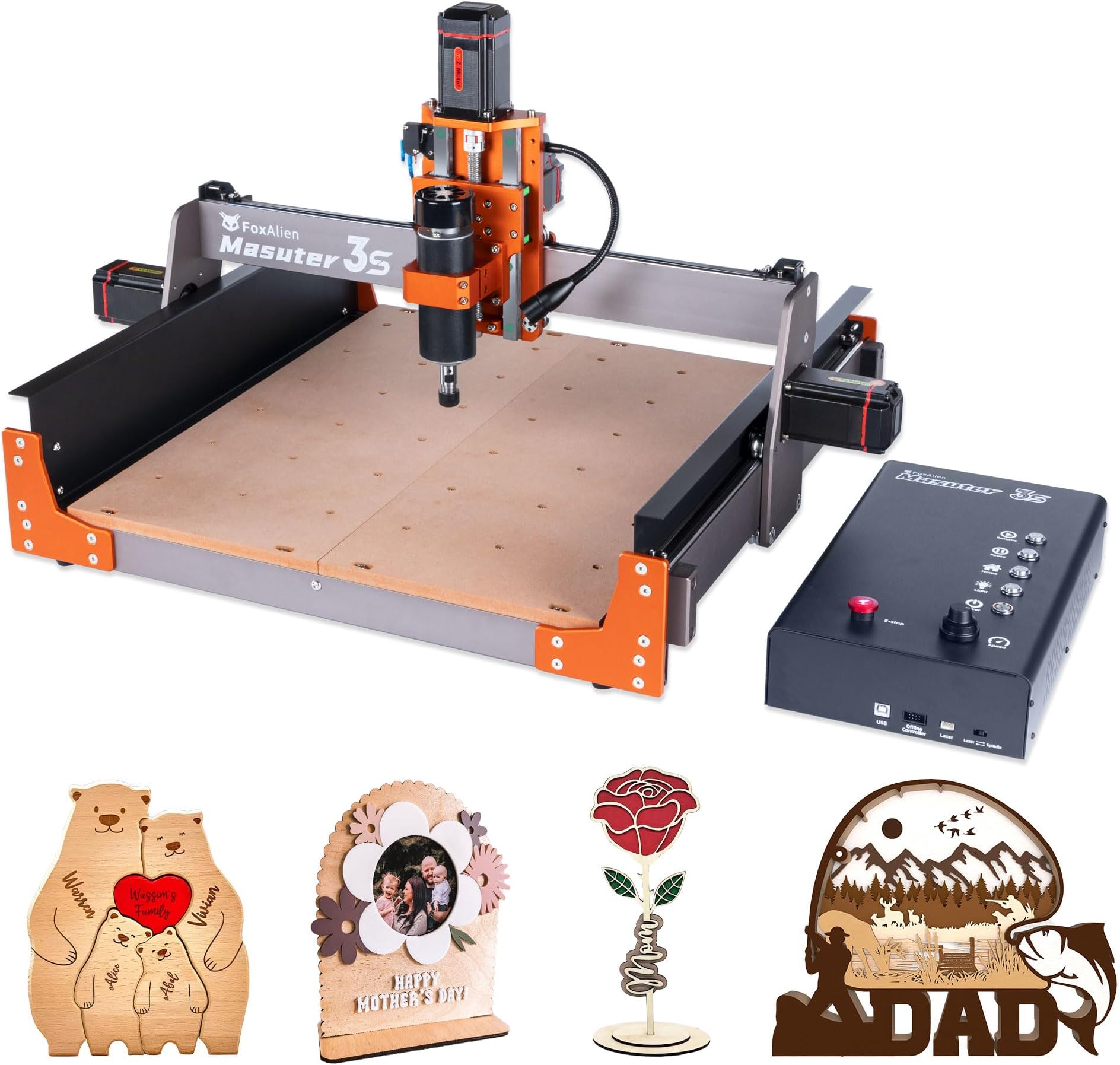Twotrees TTC6050 CNC Router Machine with 3.5" Touch Screen,500W Spindle ...