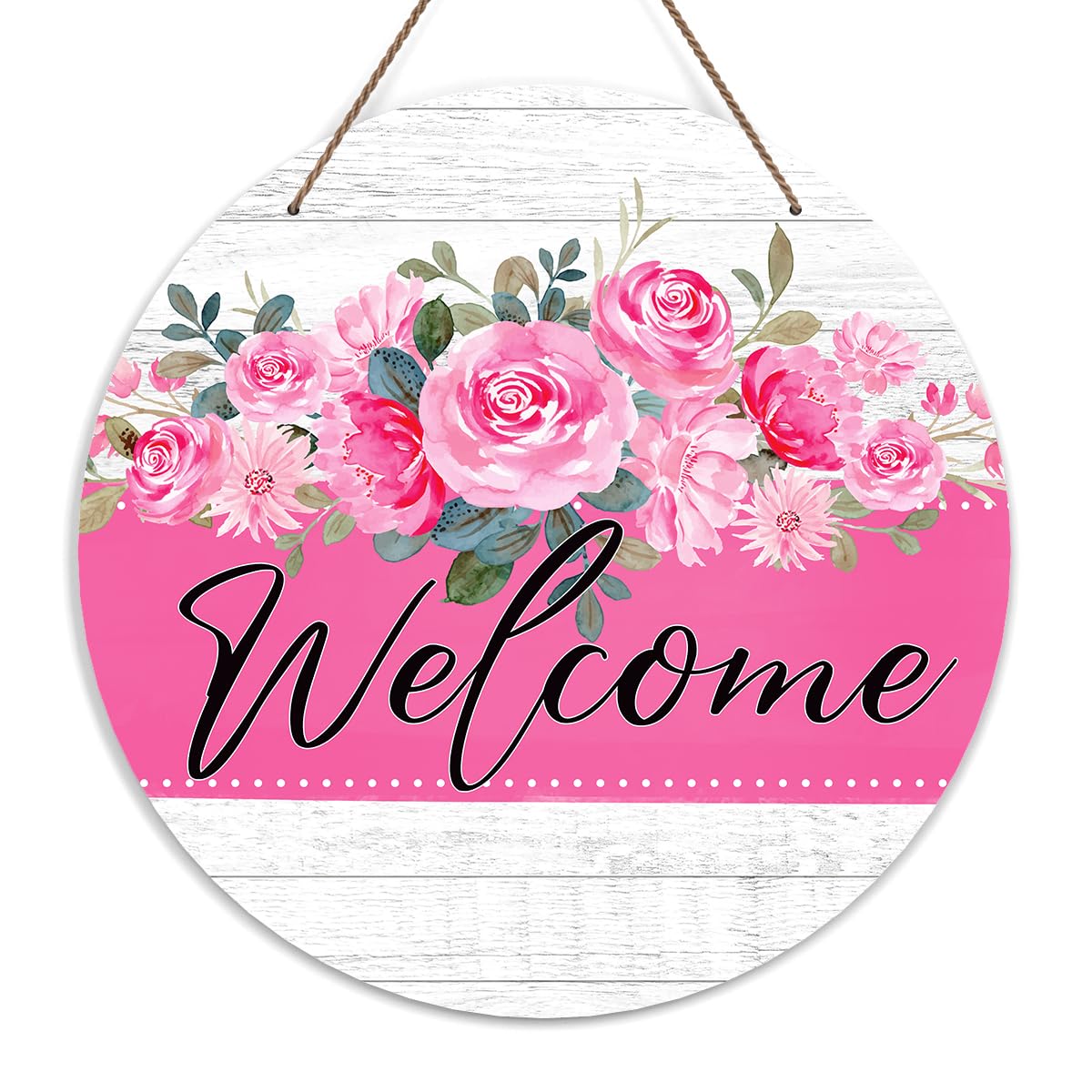 Amazon.com: Welcome Door Sign, Spring Flowers Spring Decor Wooden Sign ...