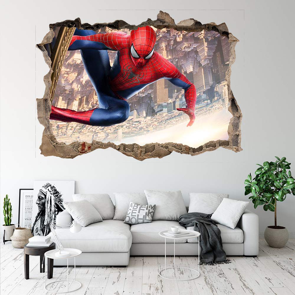 Amazon.com: CATCOQ Superhero Wall Stickers DIY Removable Spider-Man ...