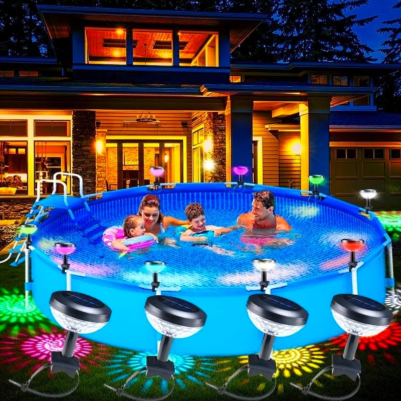 Amazon.com : Solar Pool Lights for Above Ground Pool, Frame Accessories ...
