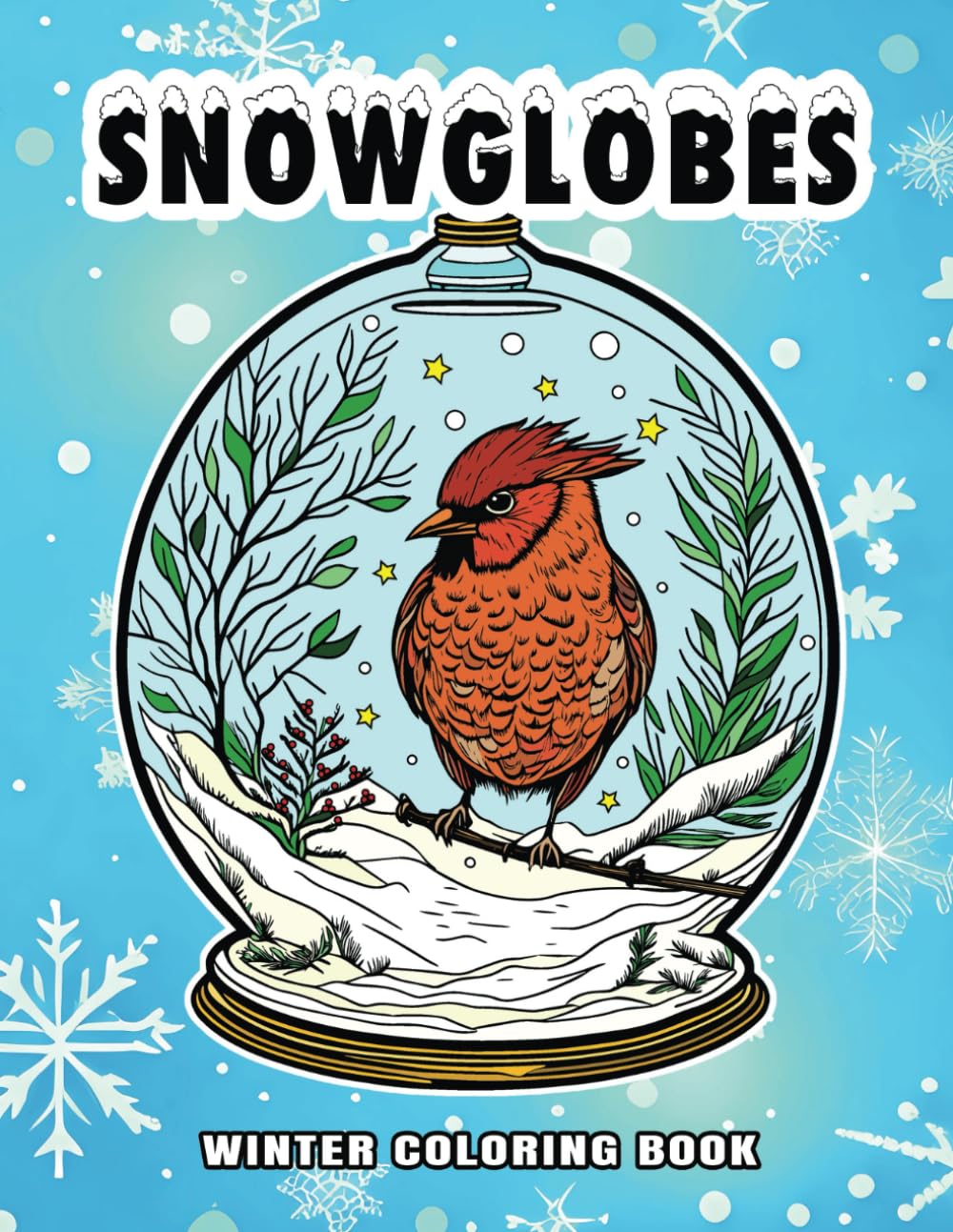 Amazon.com: Snowglobes Winter Coloring Book: Adult Coloring Book with ...