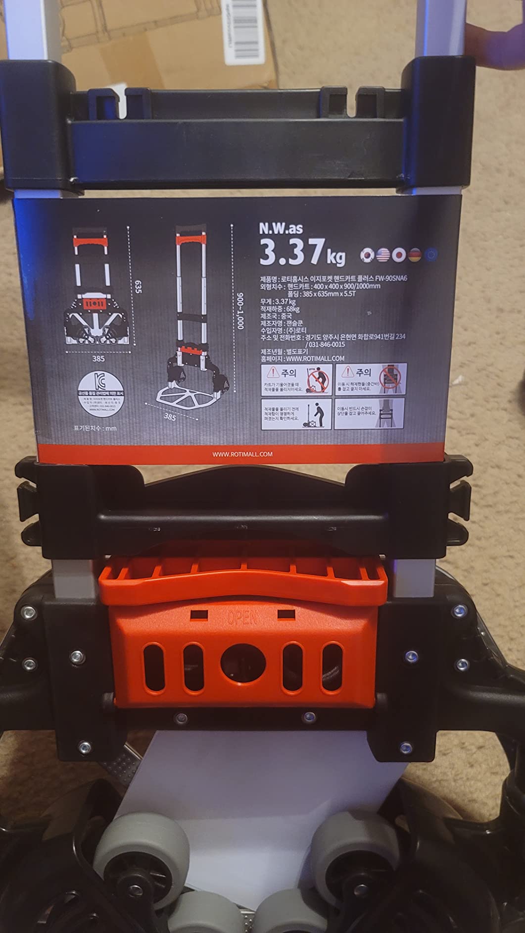 Easy Pocket Hand Cart Plus, Stair Climbing Shopping Cart by ROTIHOMESYS ...