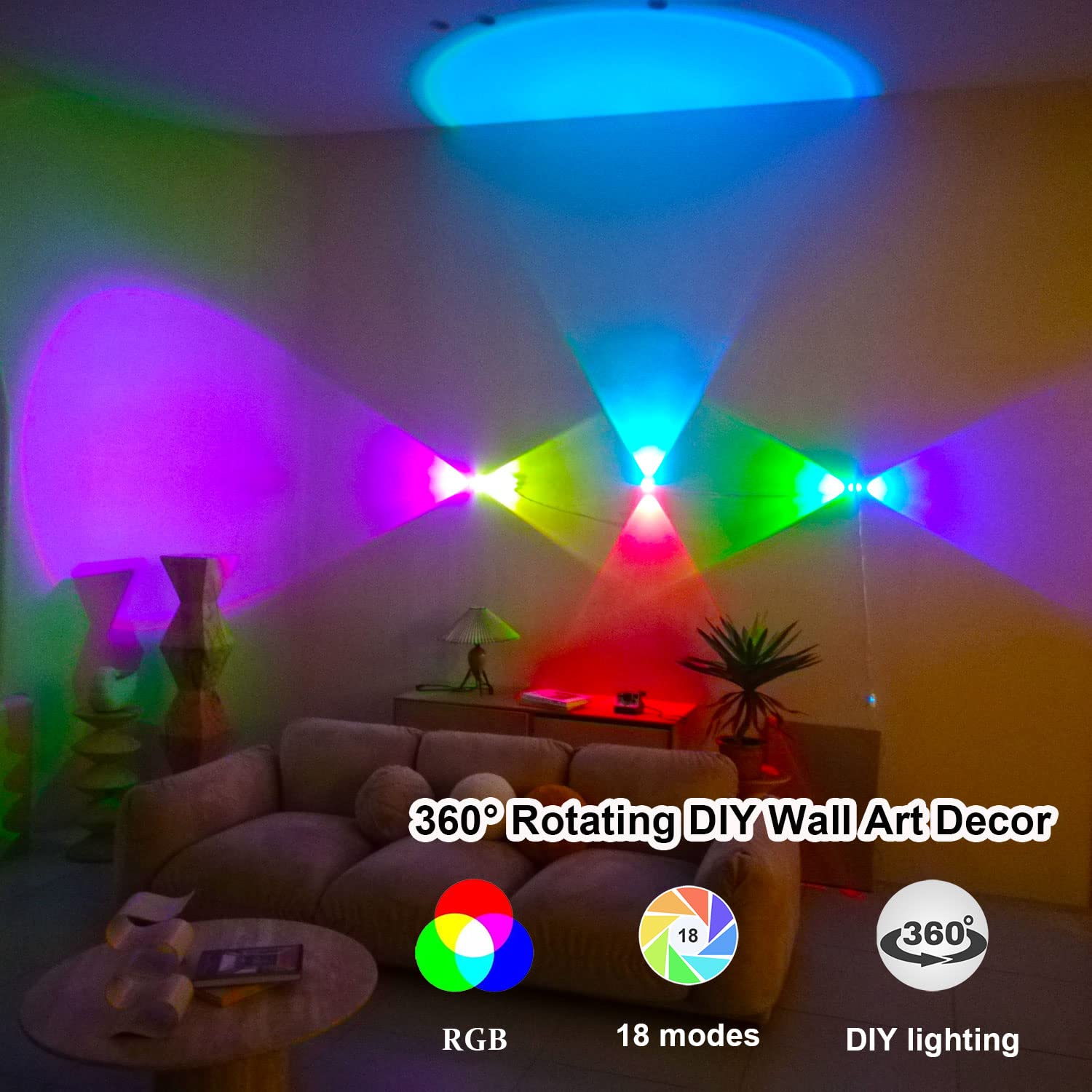 Snapklik.com : ACNCTOP Novelty Ambient And Mood Lighting 360 Rotating ...