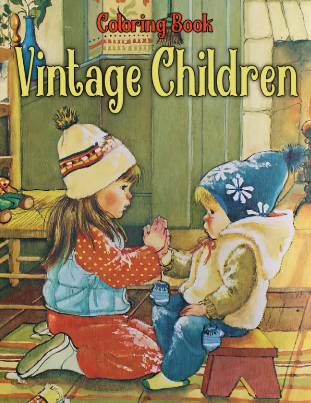 Vintage Children Coloring Book: Peaceful Nostalgic Memories Coloring ...