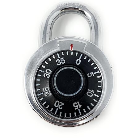 Standard Dial Combination Lock, 2 in. Wide with Different Combination ...