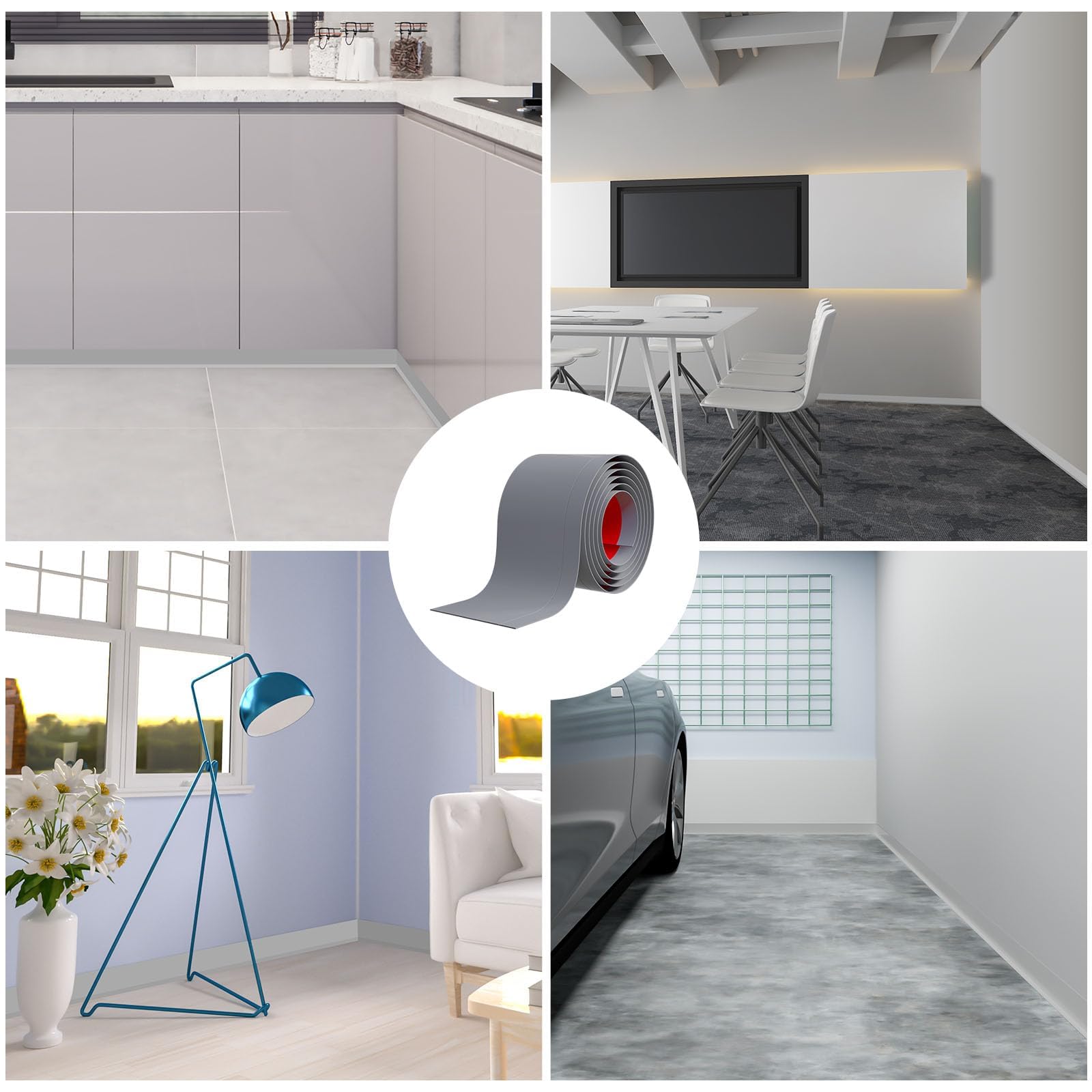 Snapklik.com : Duzzy Flexible Baseboard Molding Trim, 5 Inch