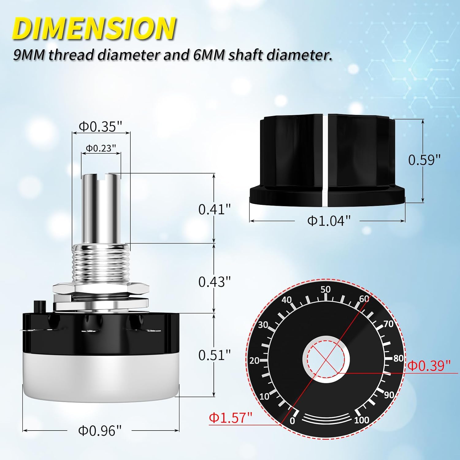 Joinfworld 10K Potentiometer for Motor Speed Control Nepal | Ubuy