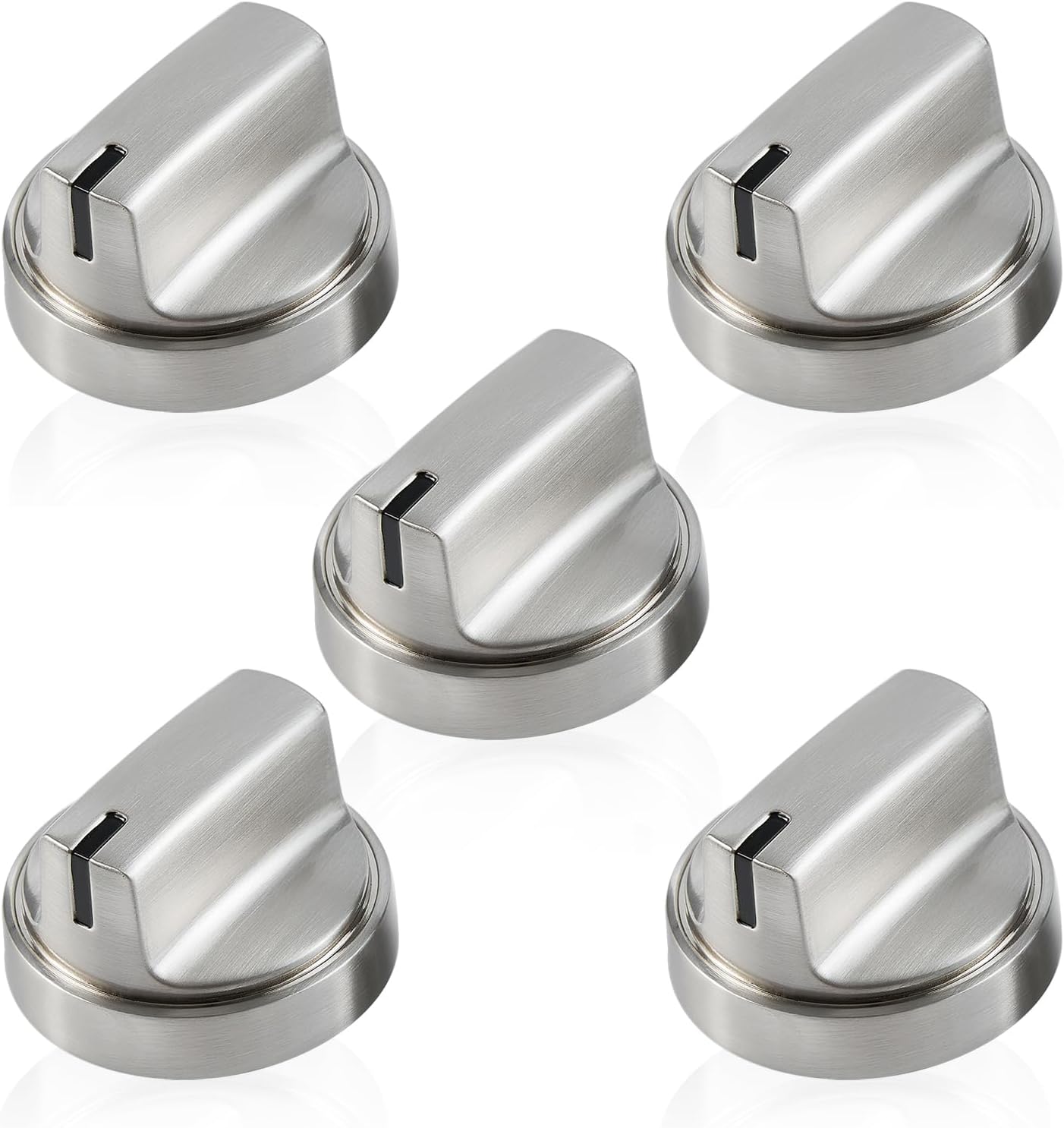 Amazon.com: 5 Pcs WB03X29315 Stainless Steel Gas Stove Knobs ...