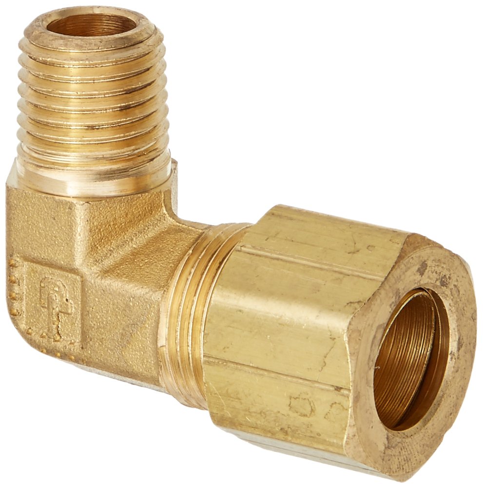 Parker 169C-8-4-pk5 Elbow, Brass, 90 Degree, 1/2" Compression x 1/4 ...