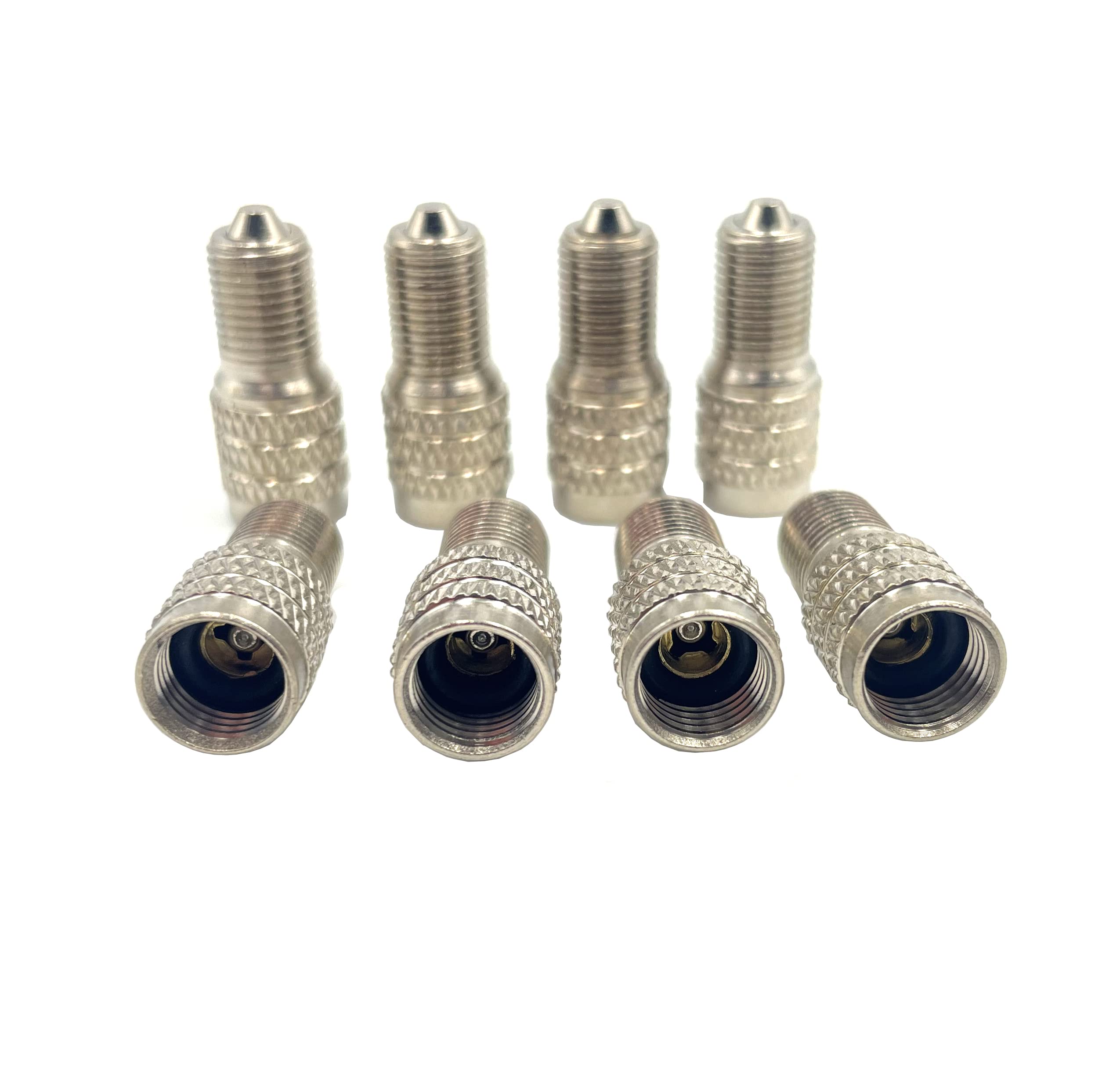 Snapklik.com : 8 Pack Flow Through Tires Air Cap Double Seal Valve Stem ...