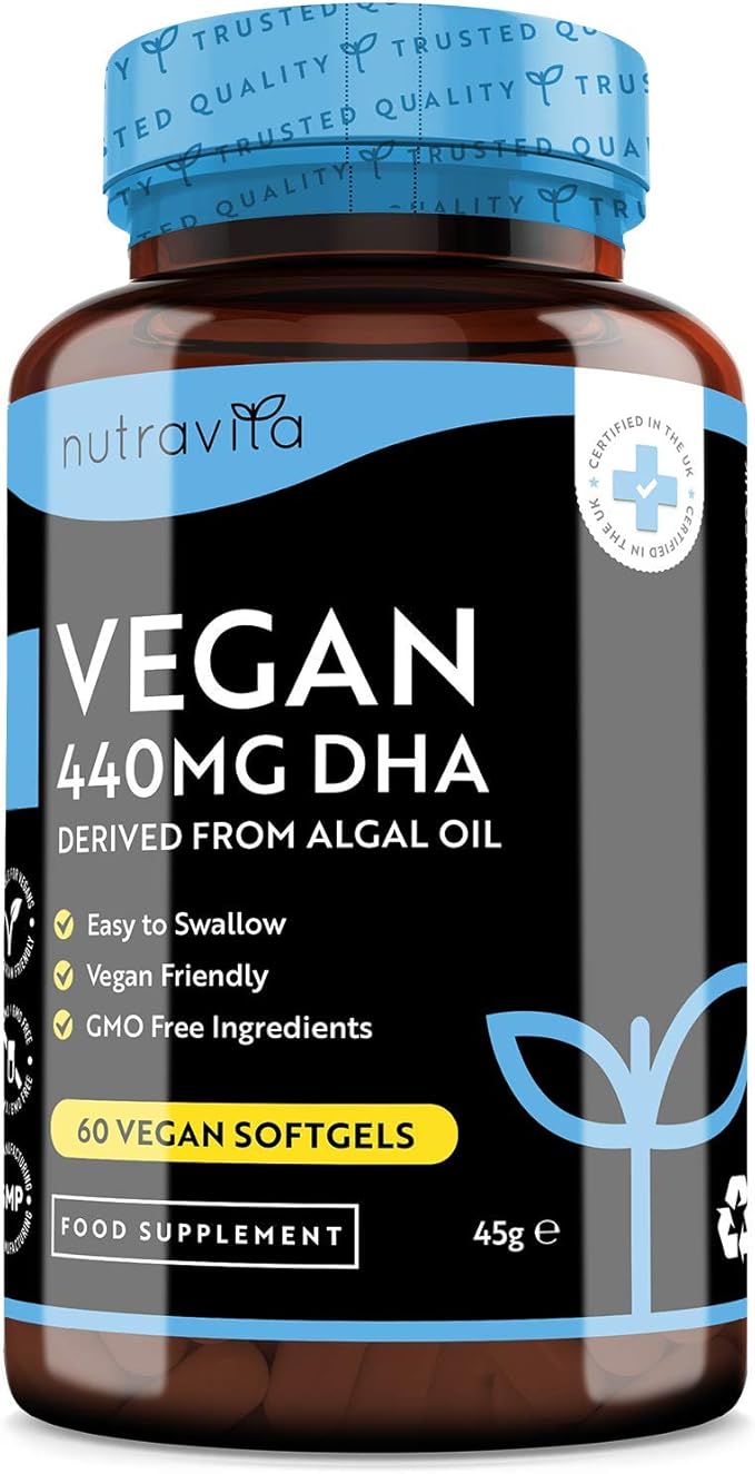 Vegan DHA Supplements - Plant-Based Docosahexaenoic Acid Softgels ...