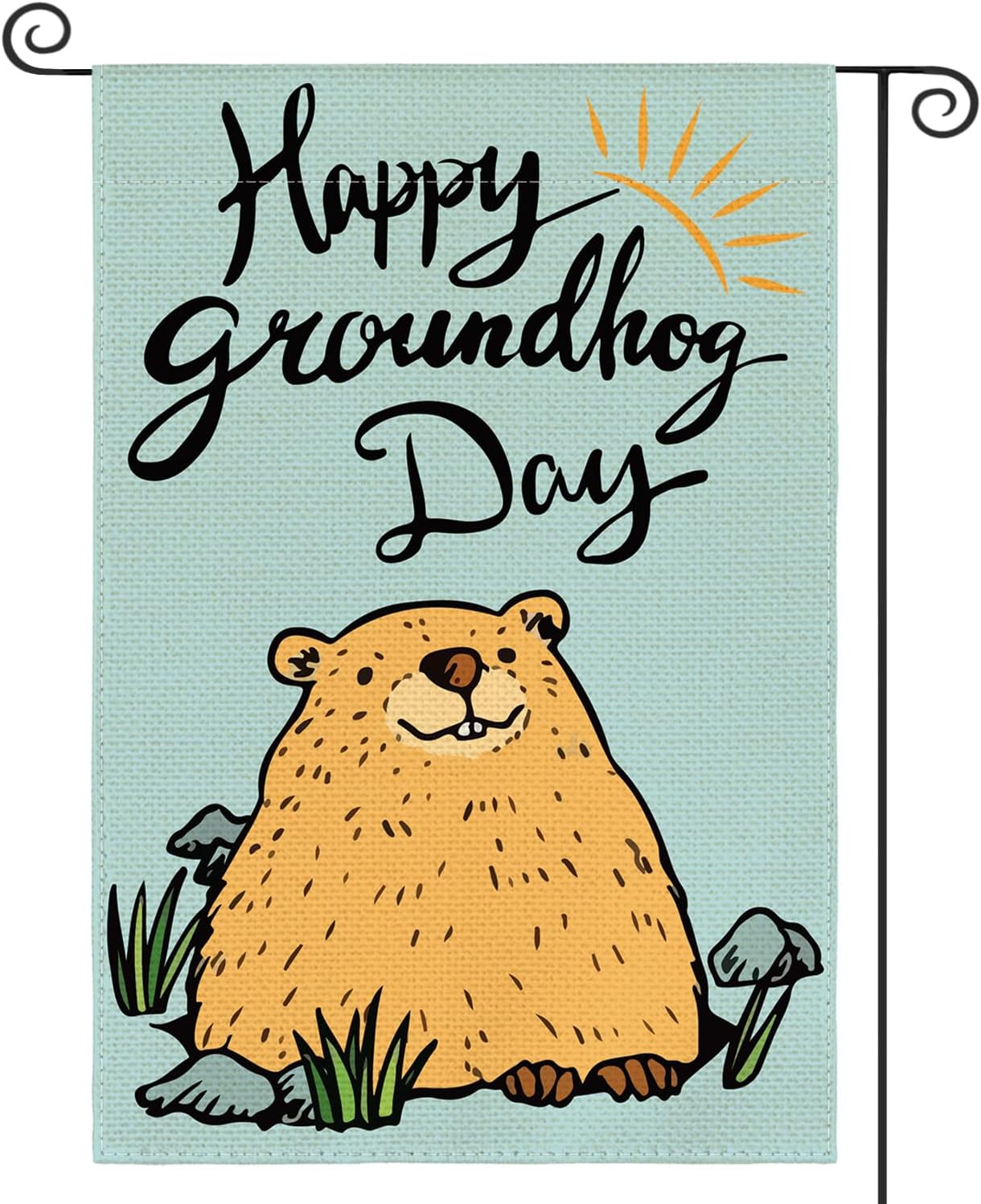 Amazon.com : AVOIN colorlife Happy Groundhog Day Garden Flag 12x18 Inch ...