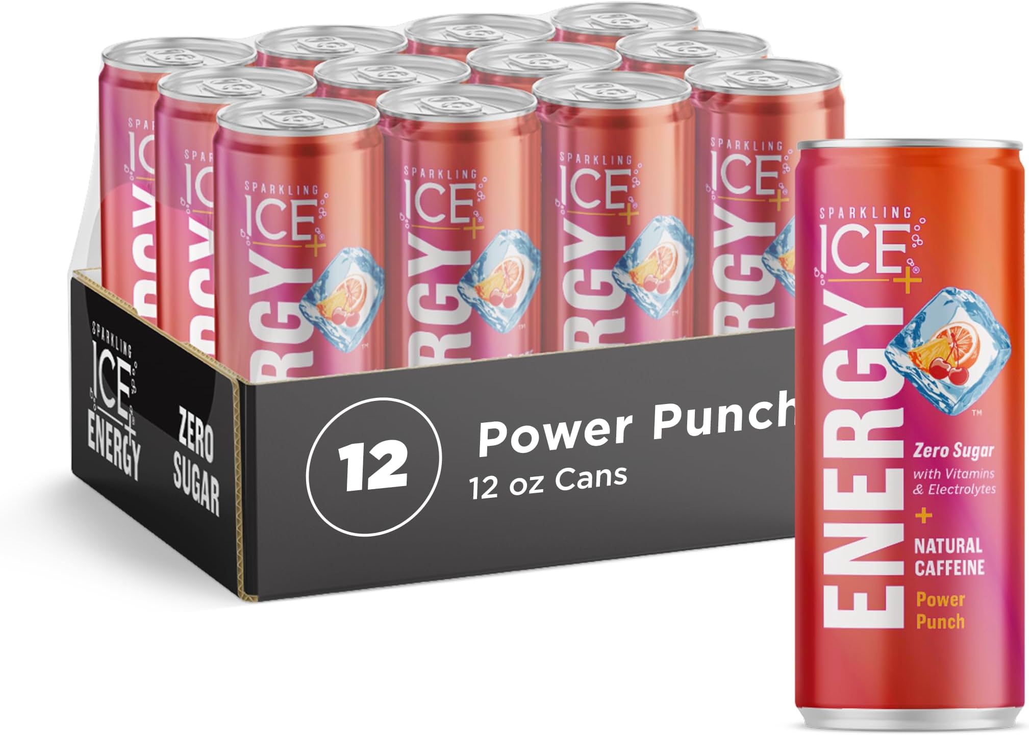 Amazon.com : Sparkling Ice +ENERGY Power Punch Sparkling Water. Energy ...