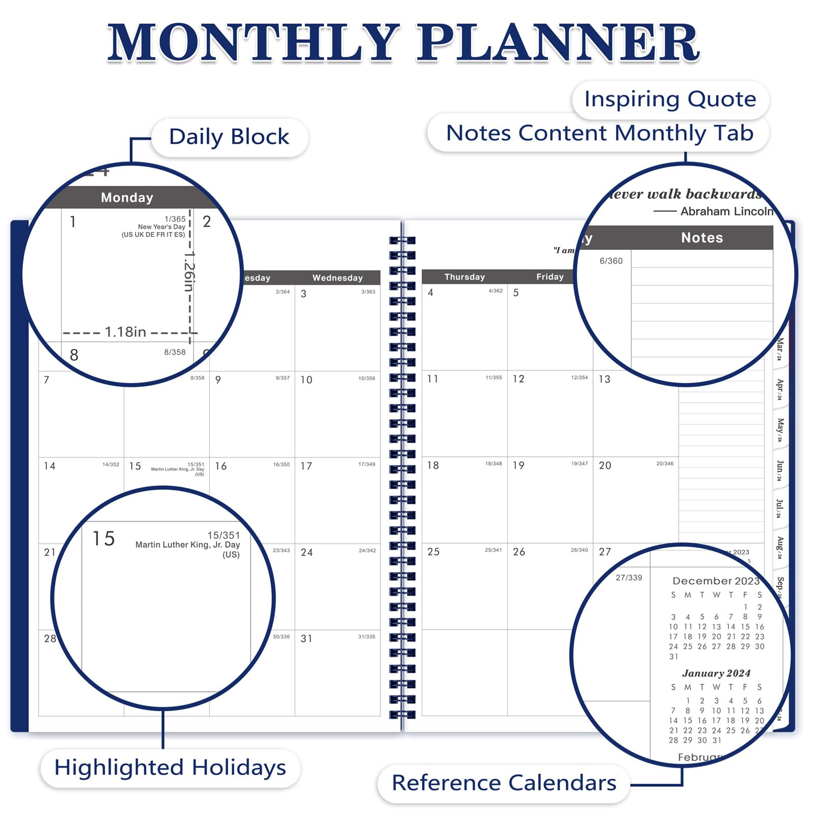Snapklik.com : Coboll Monthly Planner 2024-2025 - 24 Months Planner, 9 ...