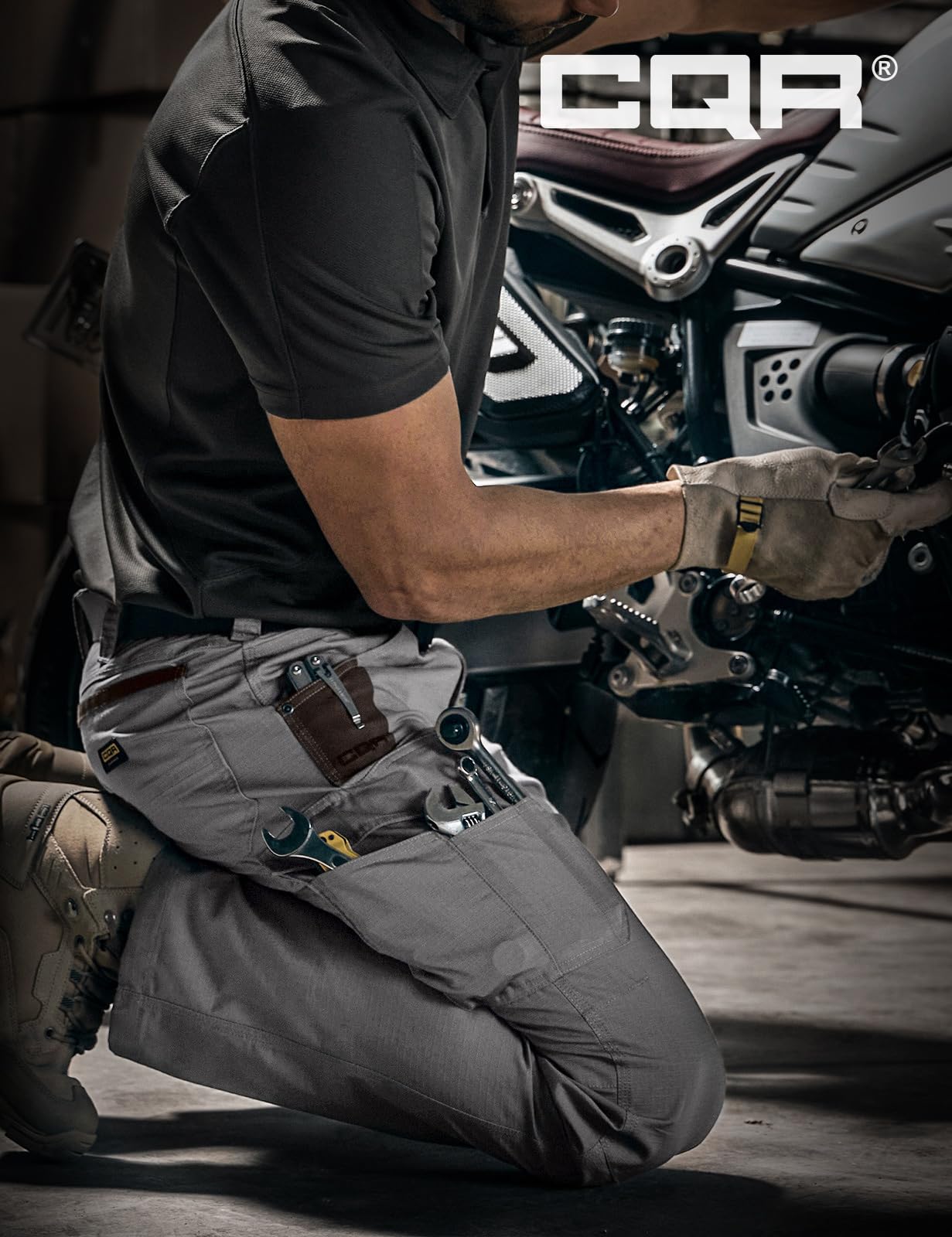 Snapklik.com : Mens Ripstop Work Pants, Water Resistant Tactical Pants ...