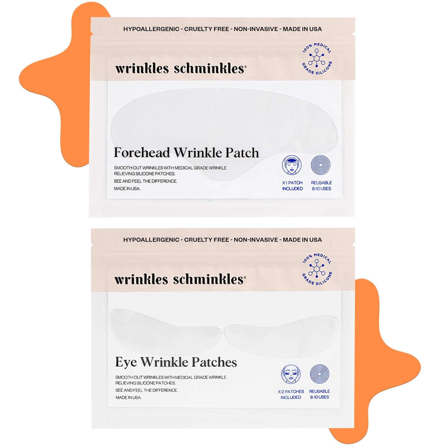 Amazon.com : Wrinkles Schminkles Forehead & Under Eye Wrinkle Set ...