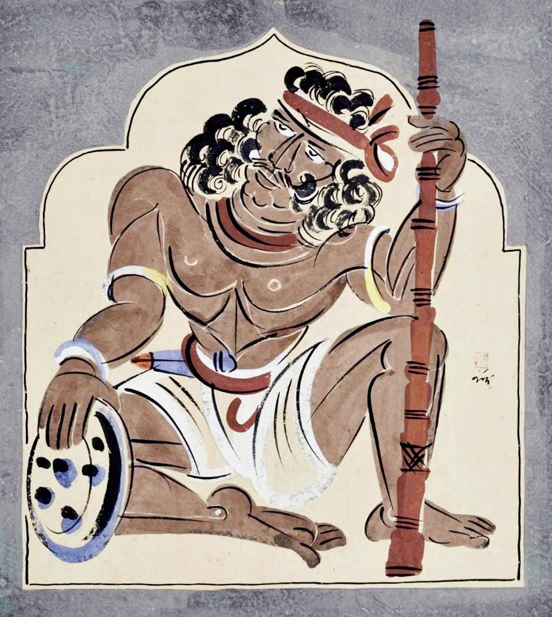 Tallenge - A Dom Warrior - Haripura Panels Collection - Nandalal Bose ...