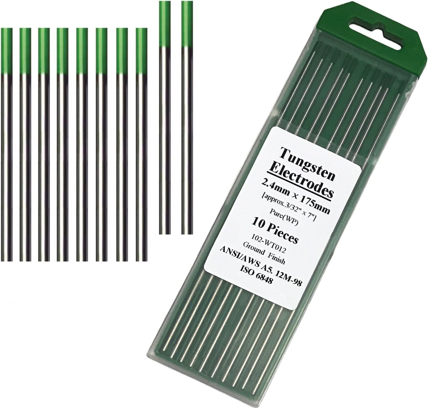 Pure Green Tungsten Electrodes 3/32" for Tig Welding-10 Pack - Amazon.com