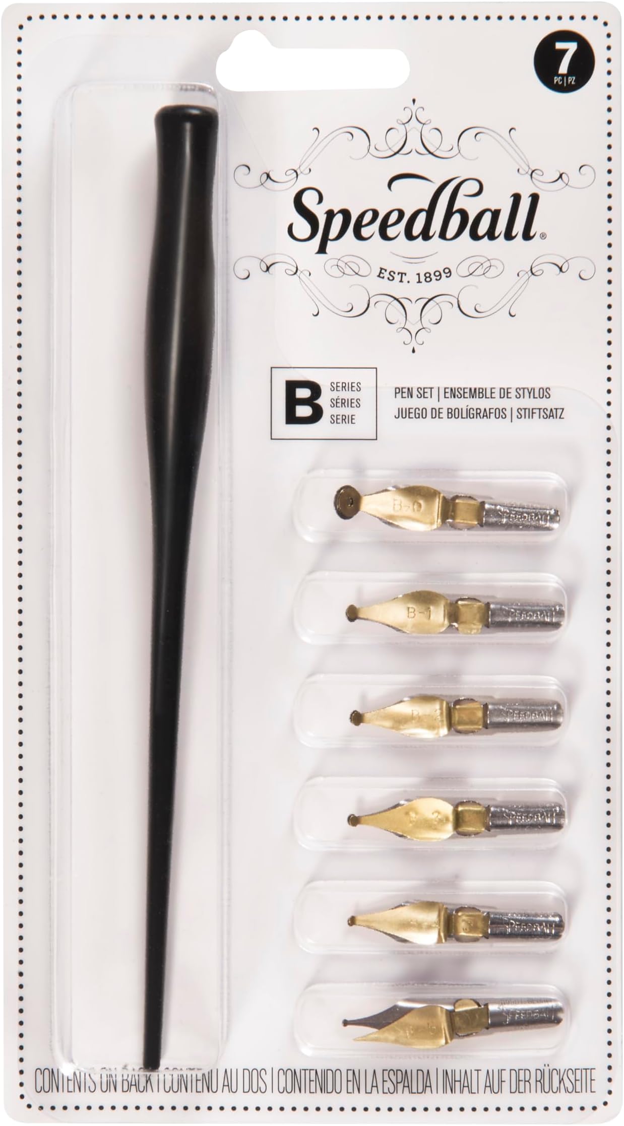 Speedball Lettering & Drawing Round Pen Nibs B Style assorted set of 6 ...