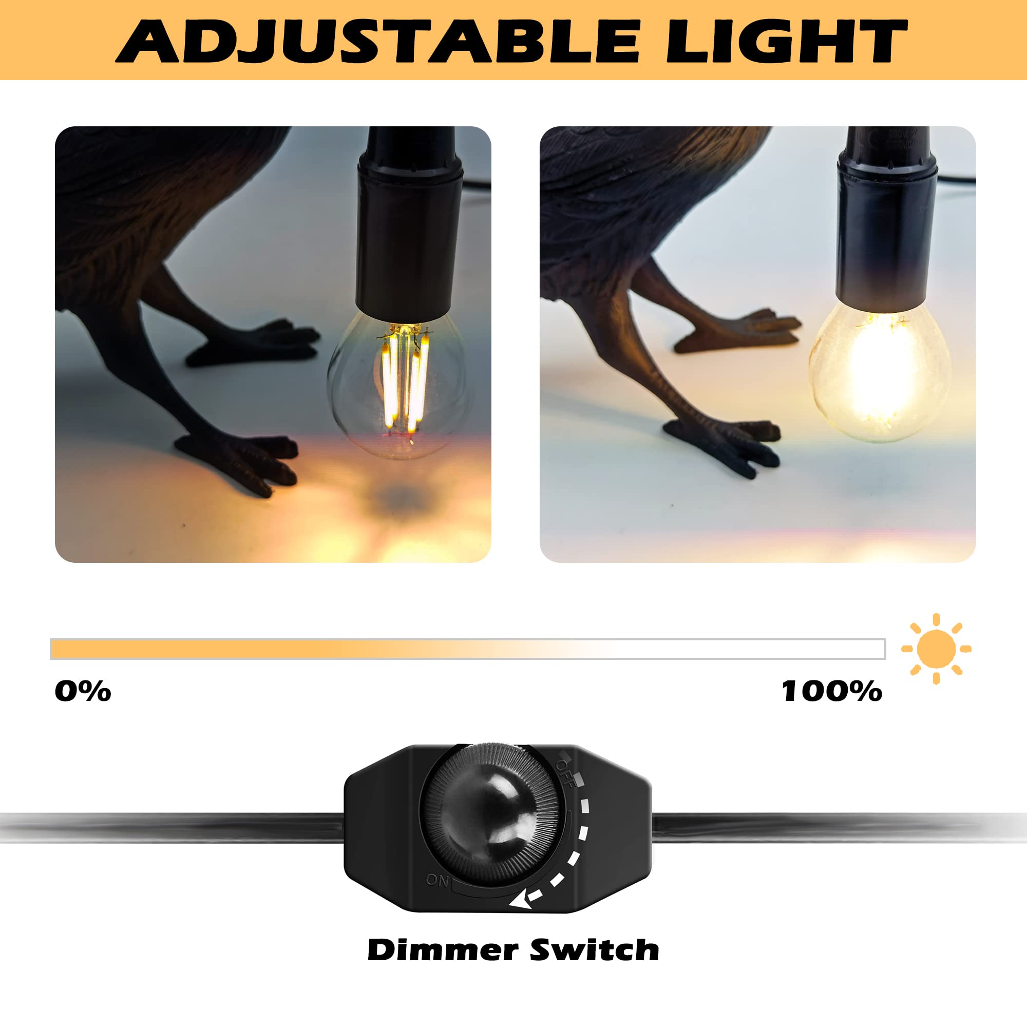 Snapklik.com : Royxen 2 Pack Raven Table Lamps/Wall Sconce Adjustable ...