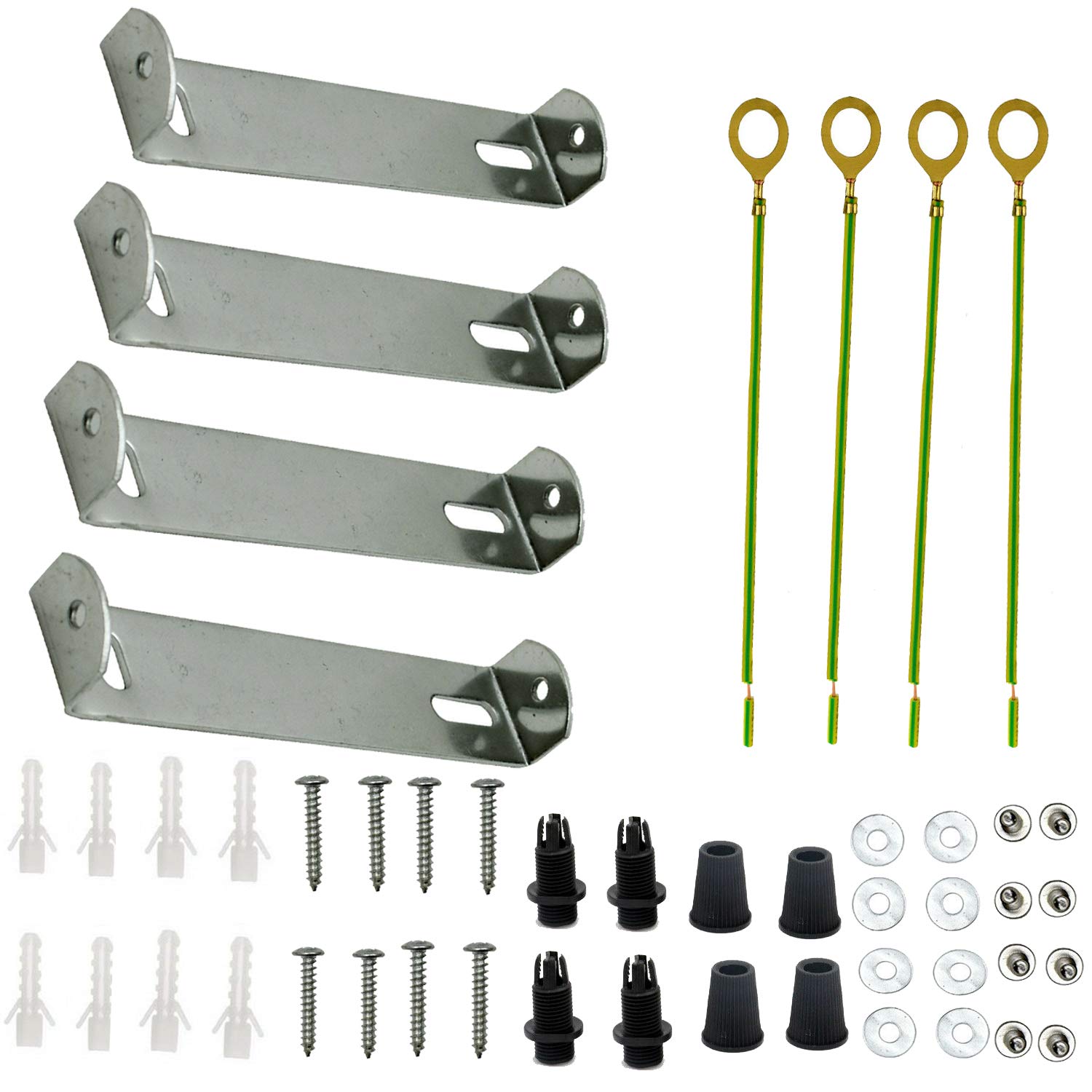 LEDSone 95mm Light Fixture Mounting Bracket, Ceiling Steel Light Plate ...