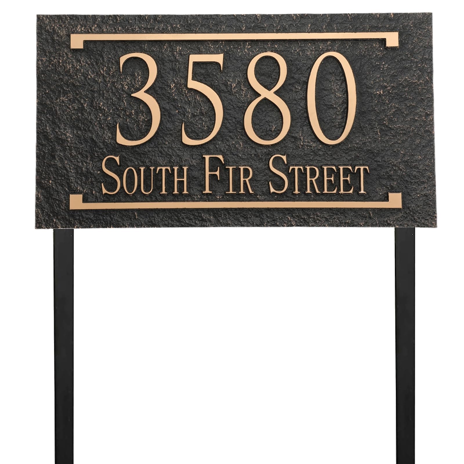 Amazon.com : Address Sign Lawn Mounted - Custom House Number Plaque ...