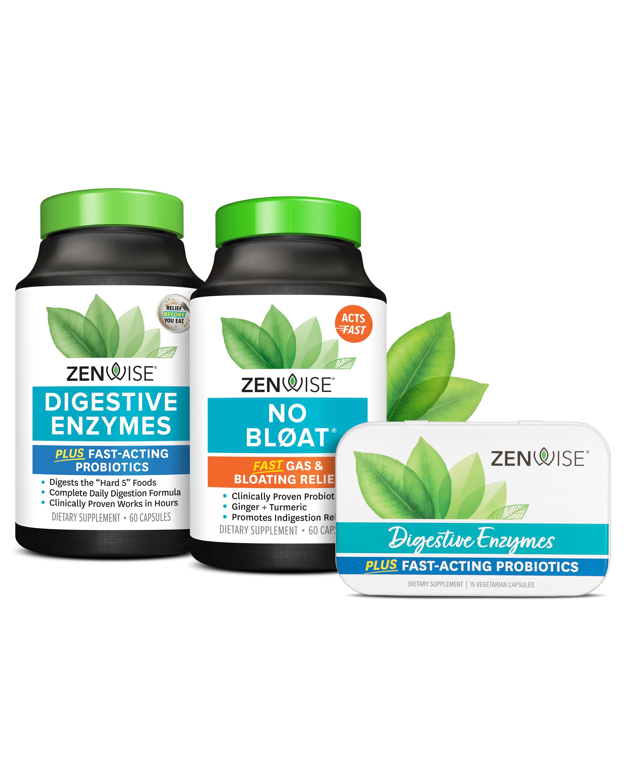 Amazon.com: Zenwise Health Digestive Bliss Bundle Digestive Enzymes ...