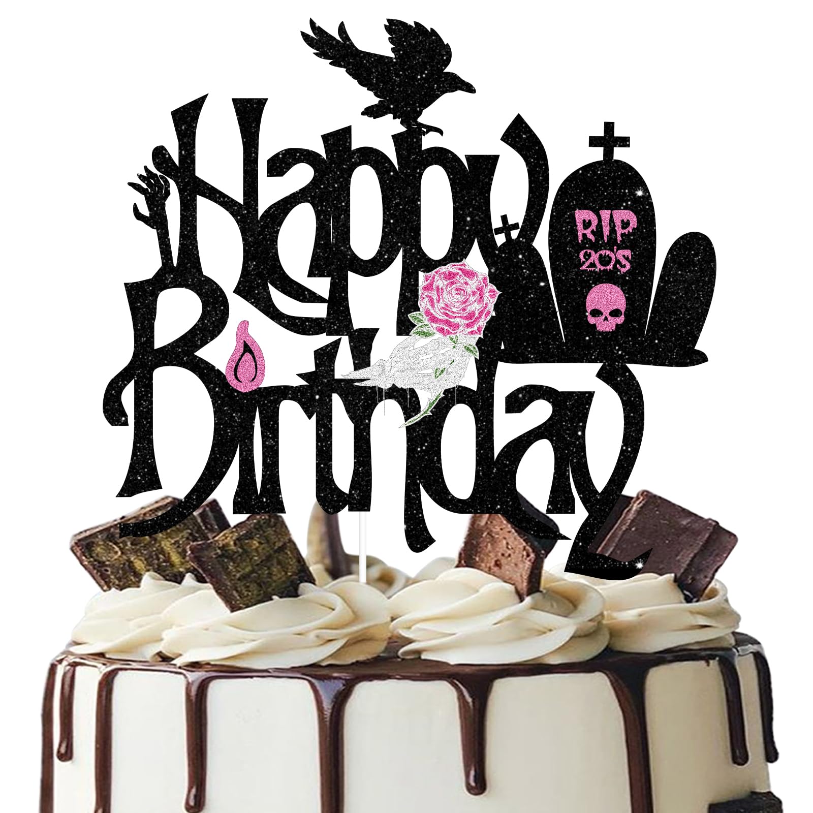 Amazon.com: Happy Birthday RIP Twenties Cake Topper - Death to My ...