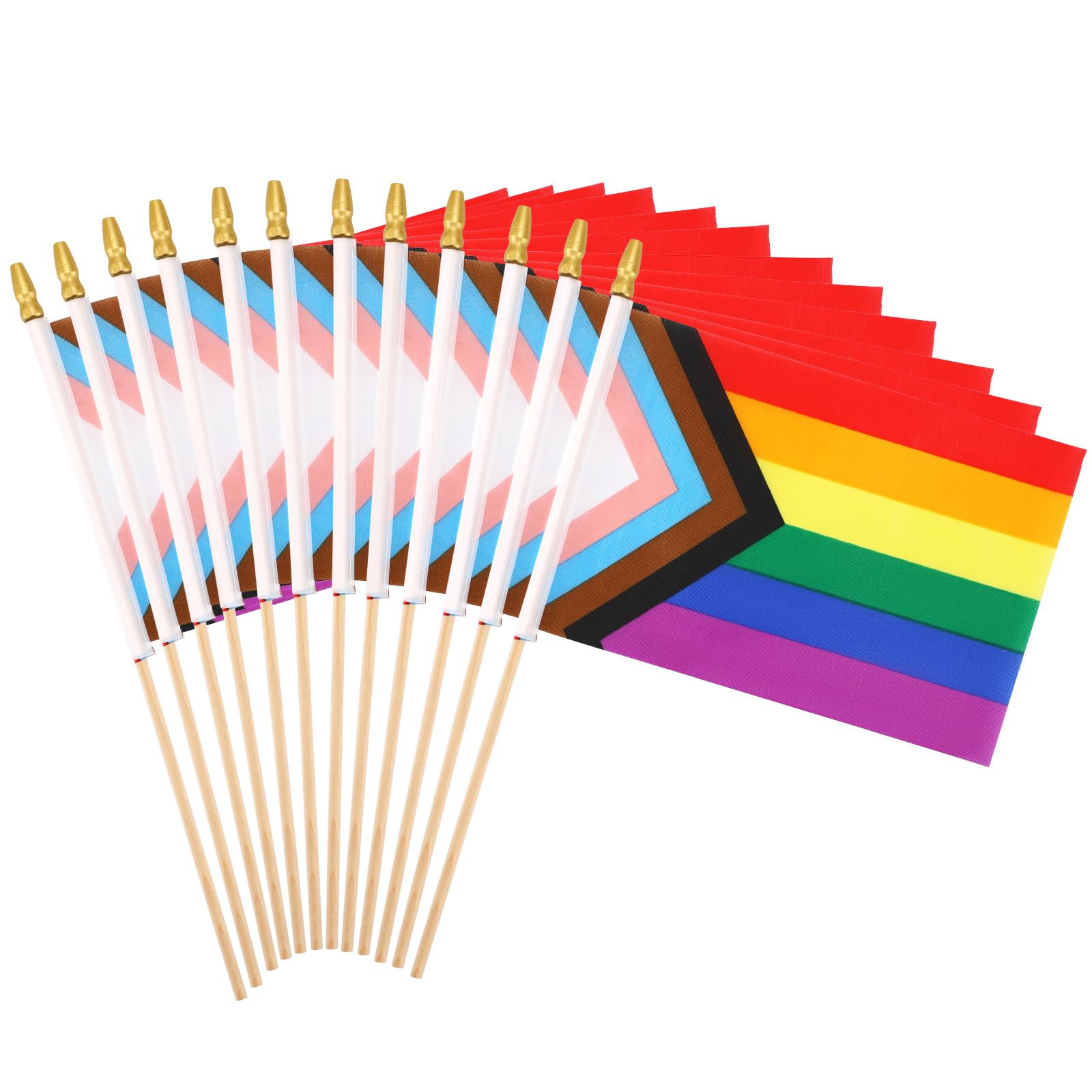 Amazon.com: Augshy Progress Rainbow Pride Mini Flag, 22 Pack Small Mini ...