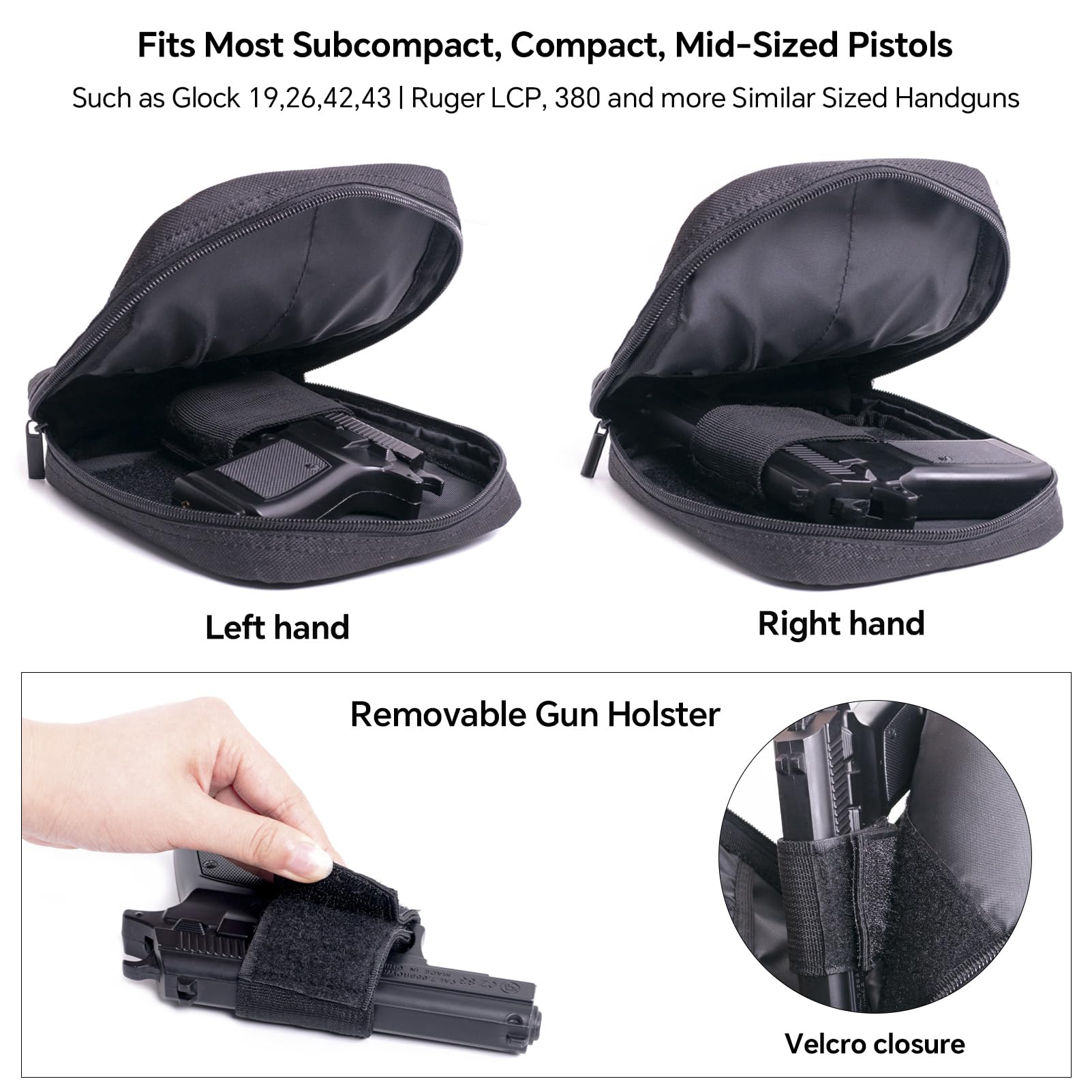 Snapklik.com : POYOLEE Concealed Carry Gun Pouch For Women Fanny Pack ...