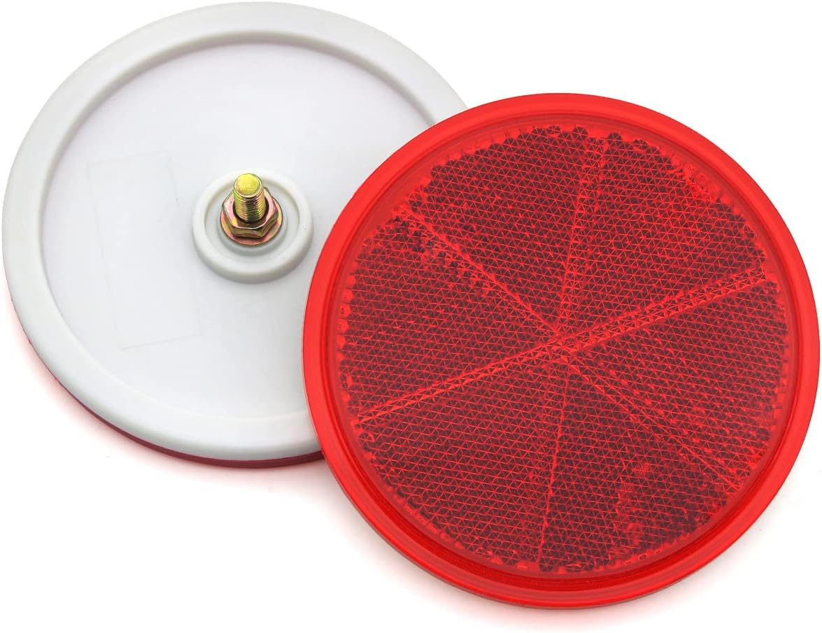 Amazon.com: MFC PRO 2Pcs 4.2 Inch Round Warning Reflectors for Car ...