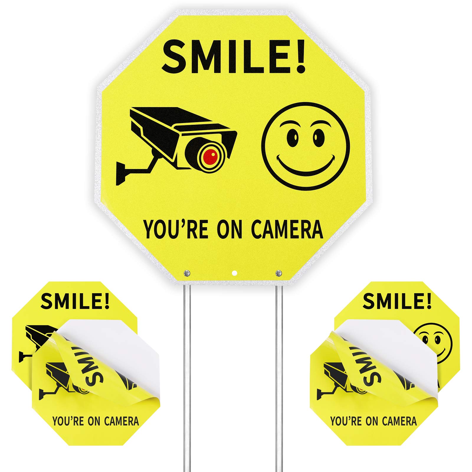 Buy AcmeThink Smile You’re On Camera Sign,Video Surveillance Signs 12"x ...
