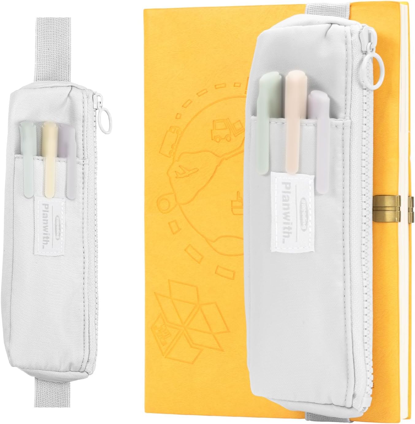 BEANPRECOY 10 Pcs Elastic Band Pen Holder, Adjustable Pen Holder for ...