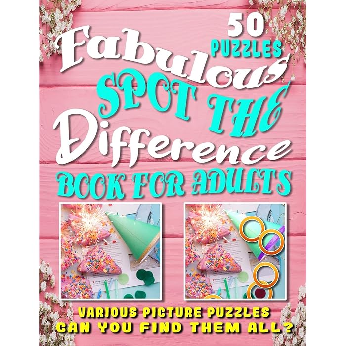 Buy Fabulous Spot the Difference Book for Adults. Various Picture ...