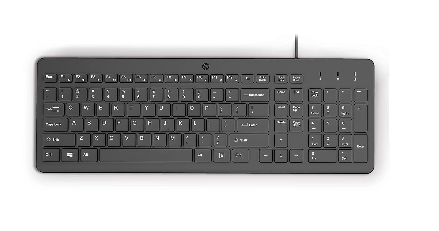 Amazon.in: Buy HP 150 Wired USB 150 Wired Keyboard with 6° Adjustable ...