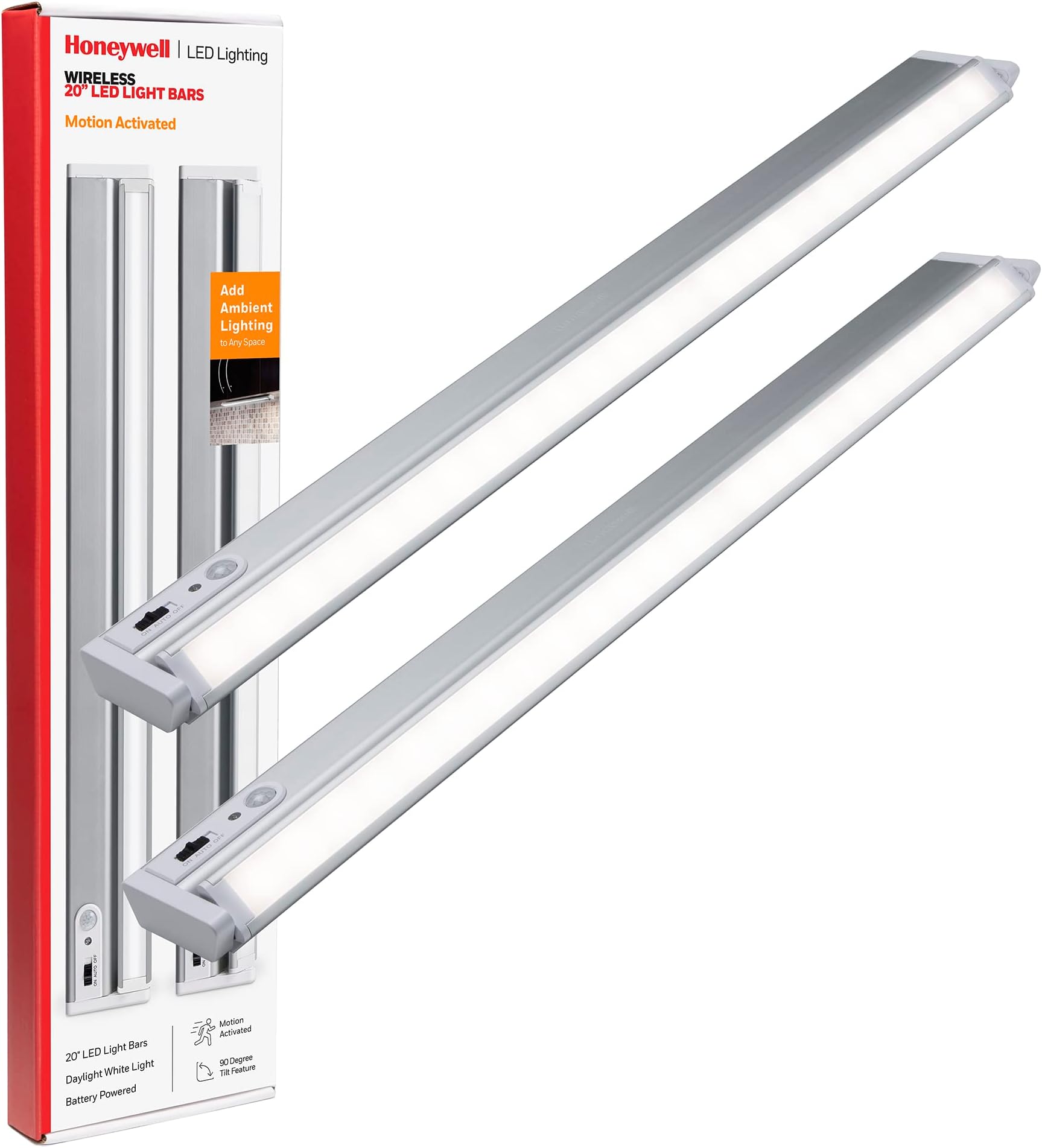 Honeywell Wireless Motion Sensor Adhesive LED Lighting, 20" Light Bars ...