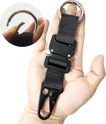 Amazon.com: FAGETAC Large Tactical Keychain for Men with Spring O Ring ...