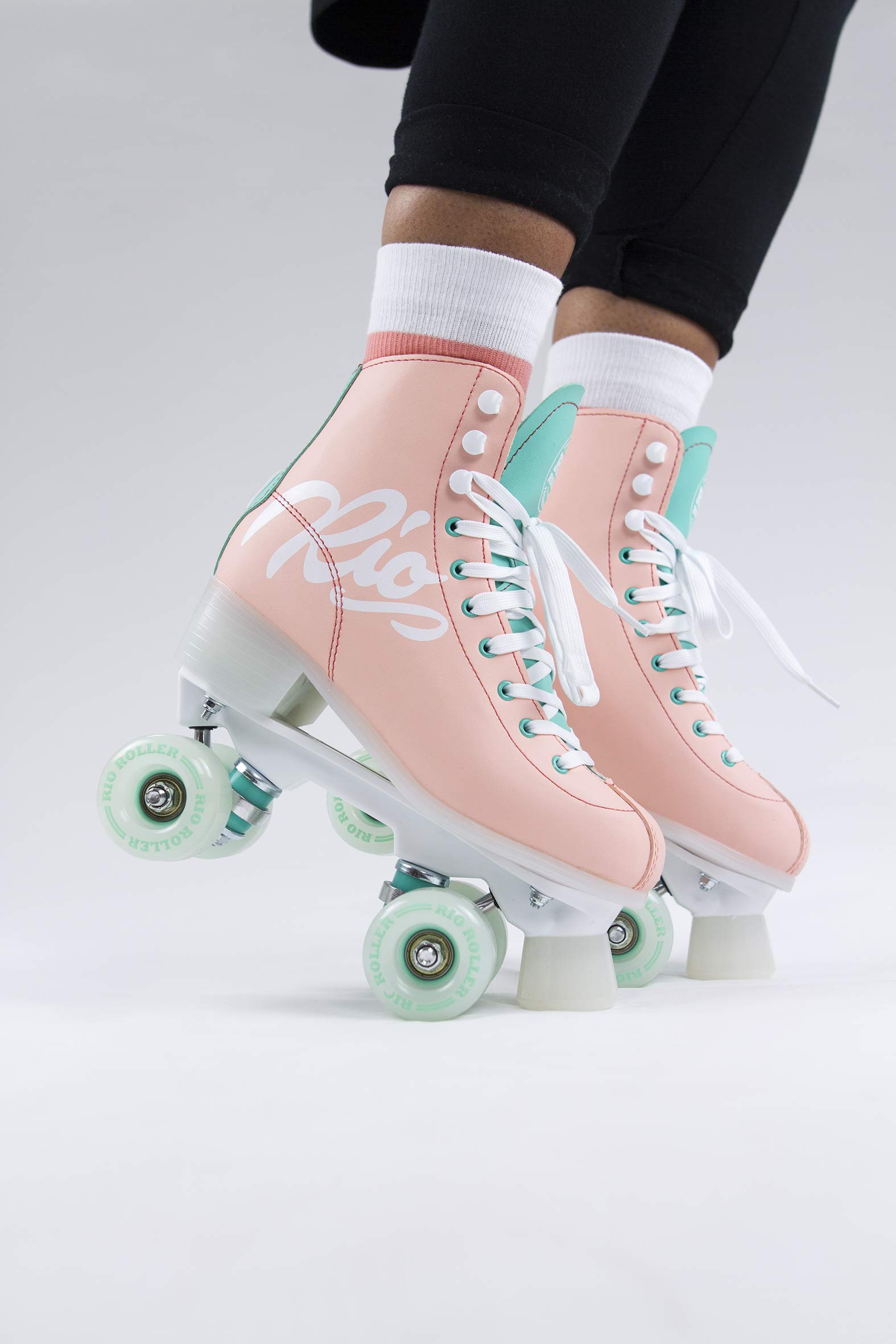 Script Roller Skate - Peach/Green (Women's 10.5)