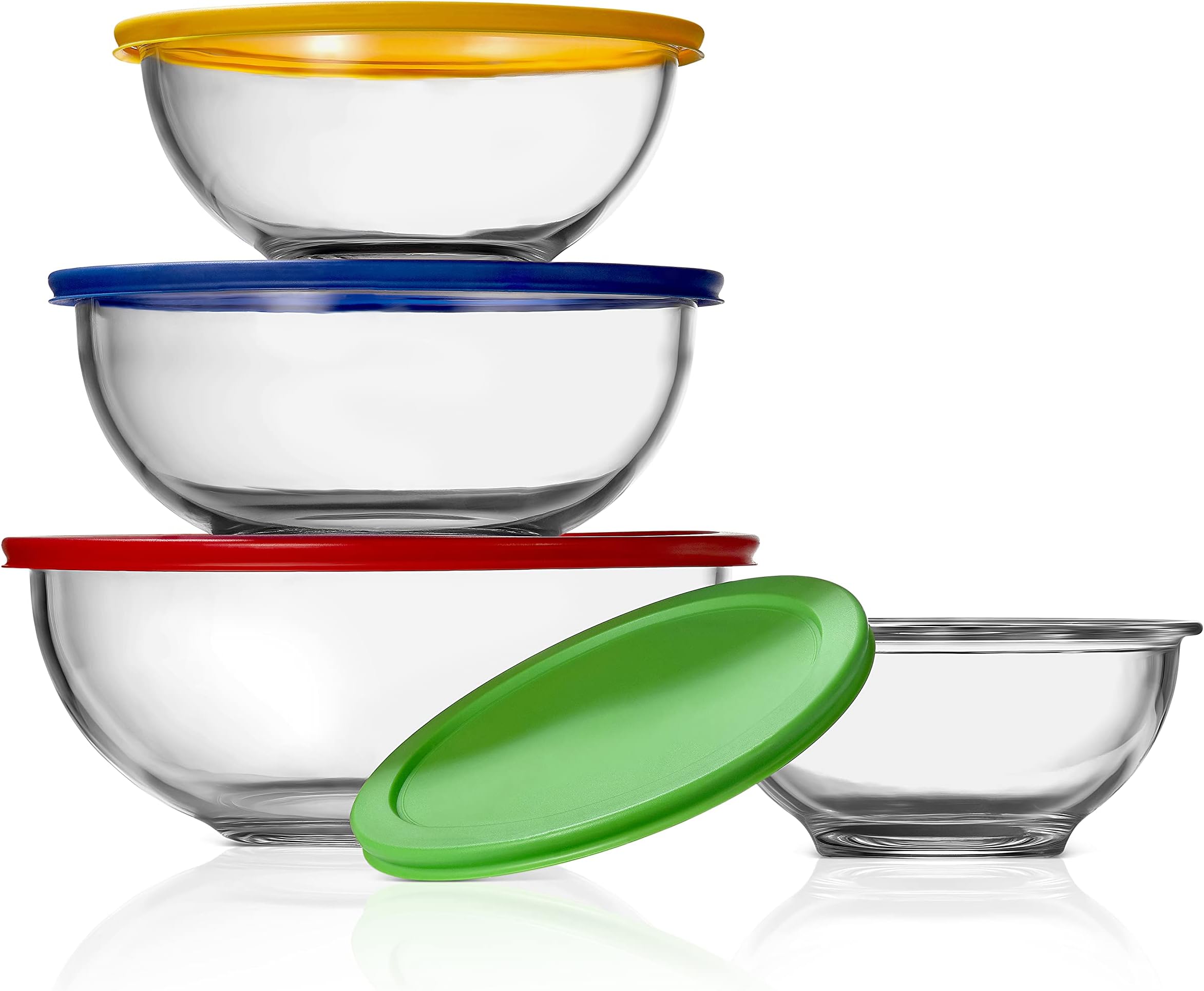 Amazon.com: Pyrex Sculpted 3-Pack Glass Mixing Bowls (1.3 QT, 2.3 QT, 4 ...