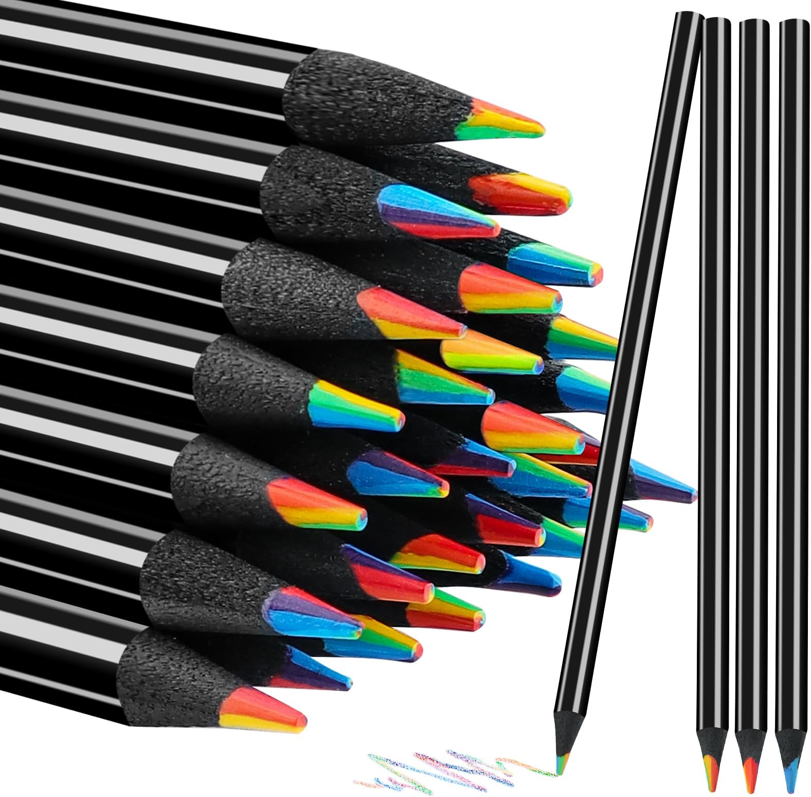 Gelanty 30PCS Rainbow Coloured Pencils, Colouring Pencils for Children ...