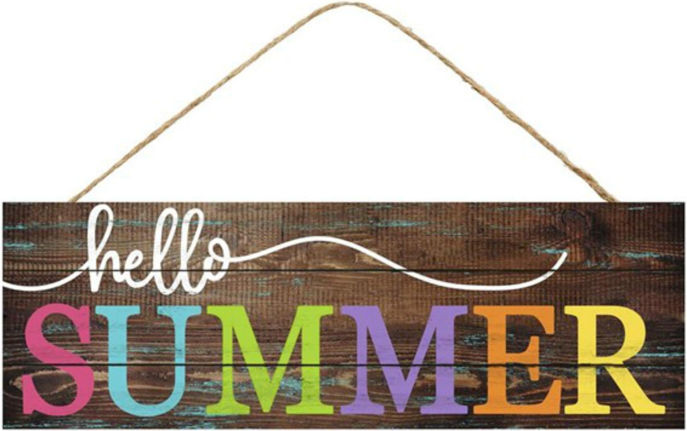 Amazon.com : Craig Bachman 15" Wooden Sign: Hello Summer : Home & Kitchen