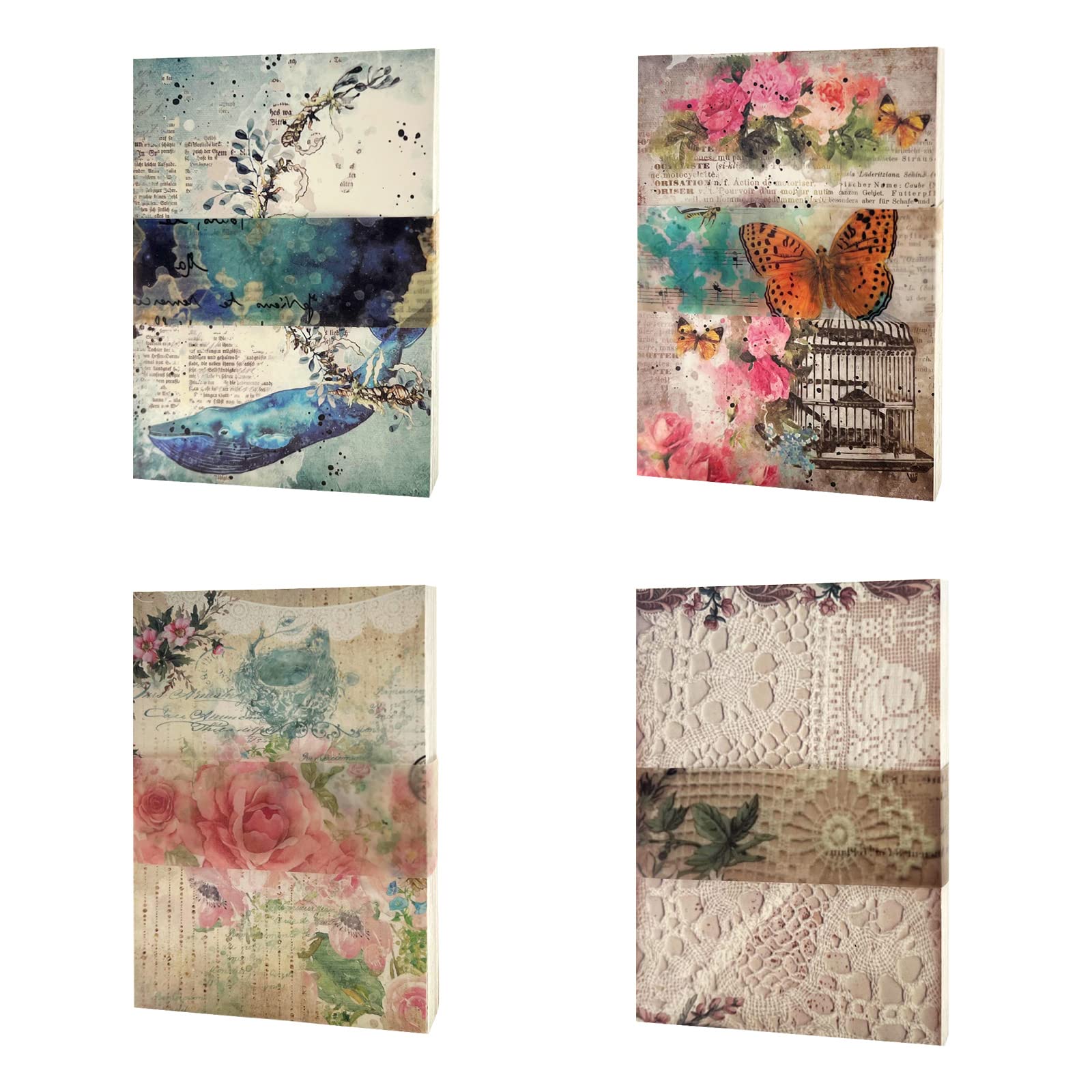 Amazon.com : 400 PCS Scrapbooking Paper Vintage Lace Flower Series ...