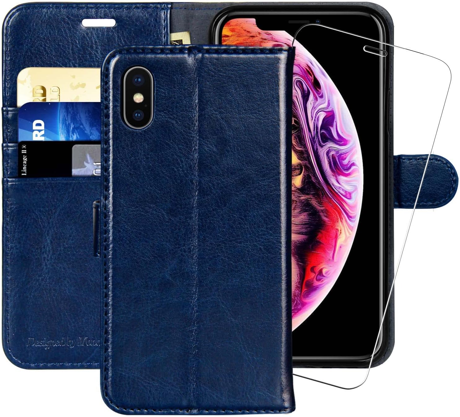 Amazon.com: MONASAY Wallet Case Compatible for iPhone X/iPhone Xs, 5.8 ...