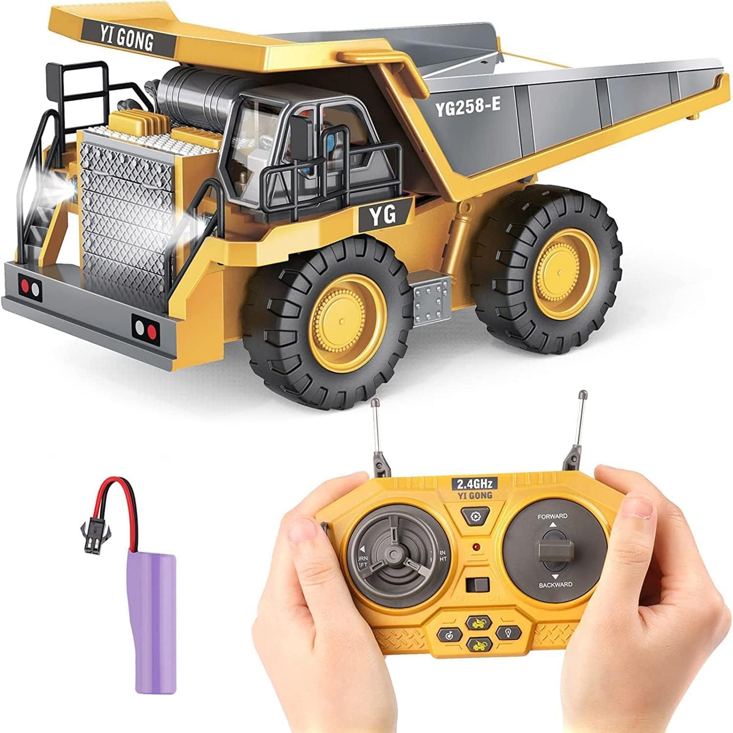 Masroo RC Bulldozer Construction Toy, Realistic Remote Control ...