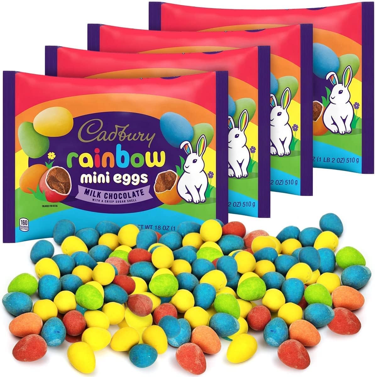 Amazon.com: MINI EGGS Candy Creamy Milk Chocolate Pastel Colors, 2 ...