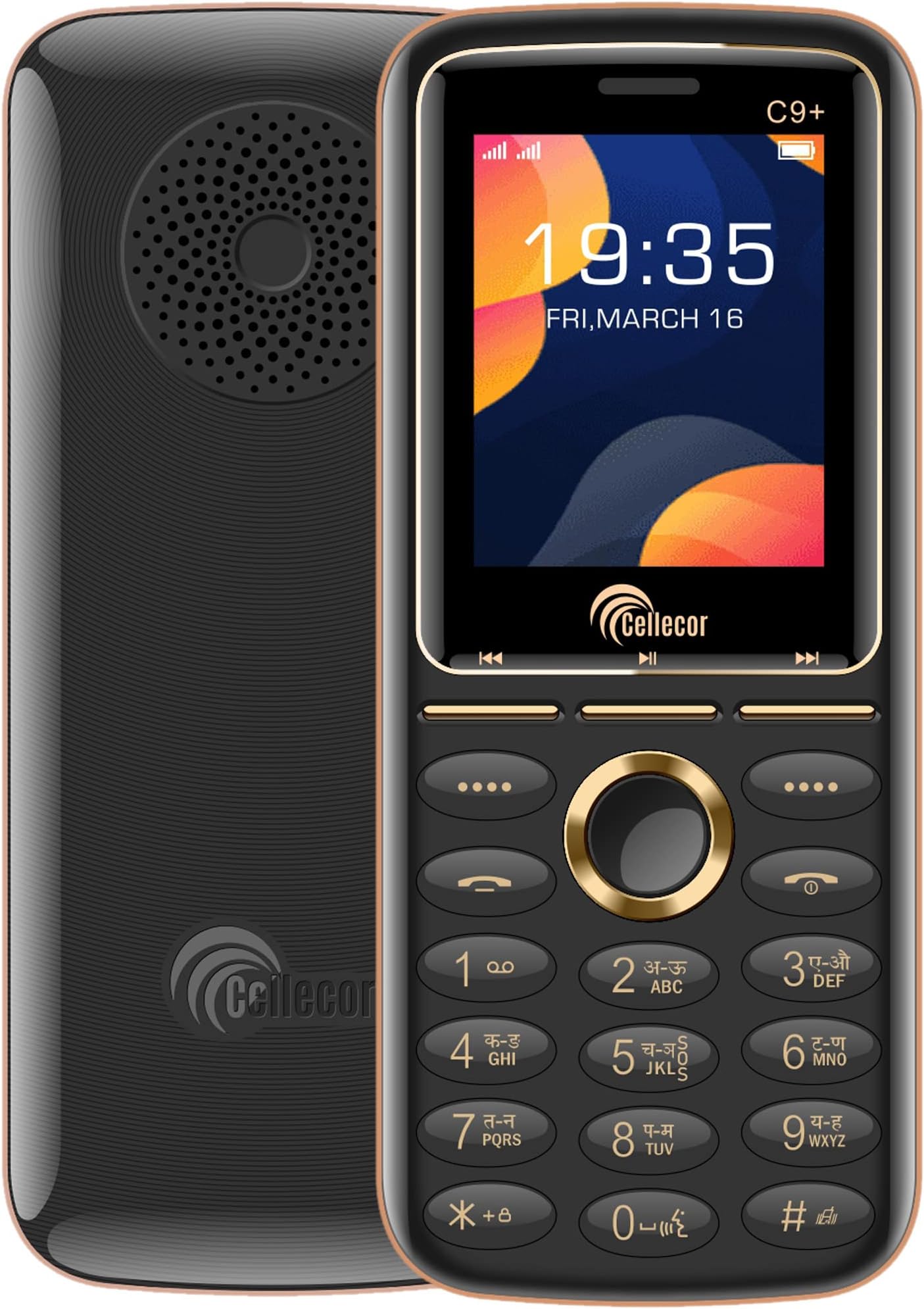 CELLECOR C9+ Dual Sim Feature Phone 1000 mAH Battery with Vibration ...