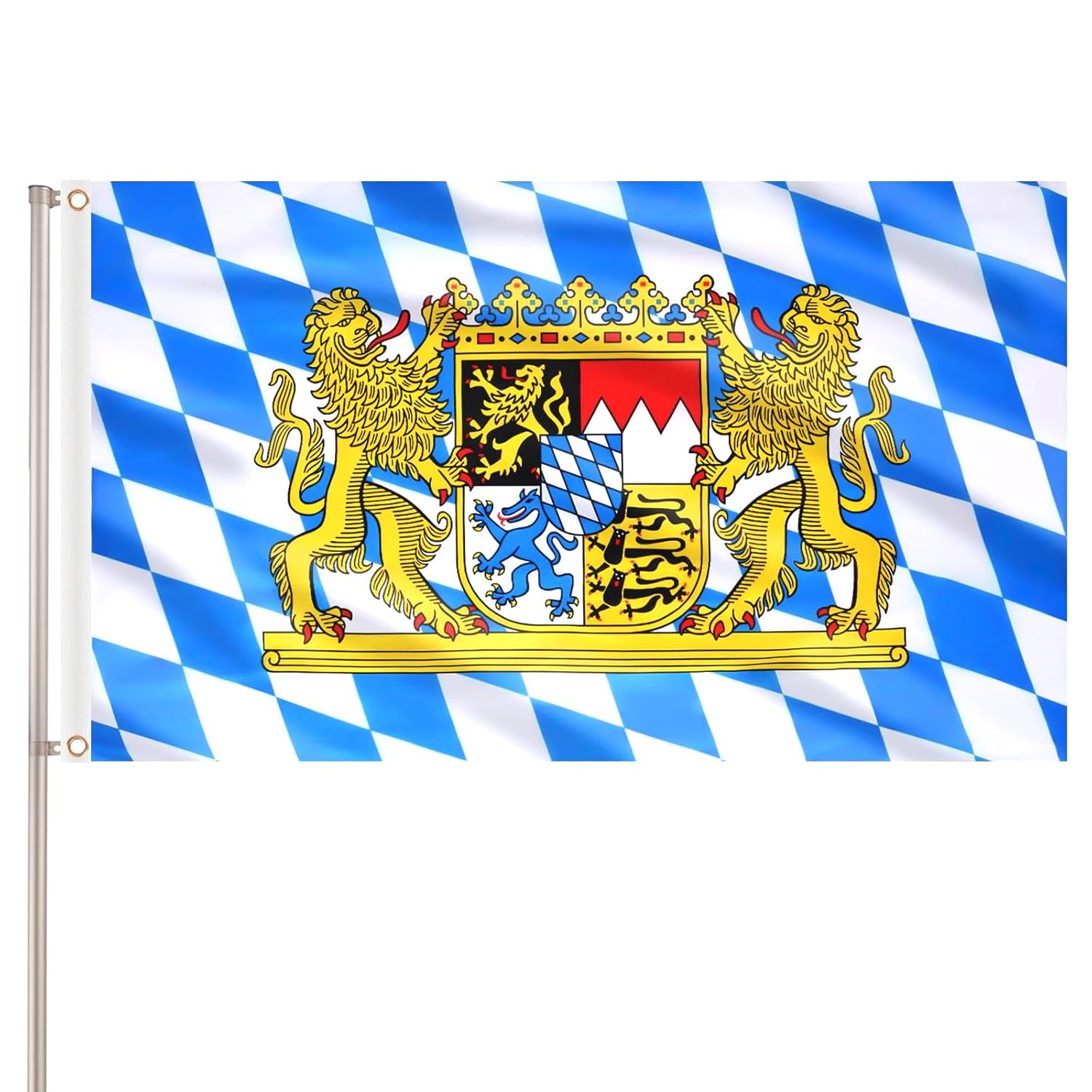 Bayern Flagge, 90x150 cm Oktoberfest Deko, Bayerische Fahne, Freistaat ...