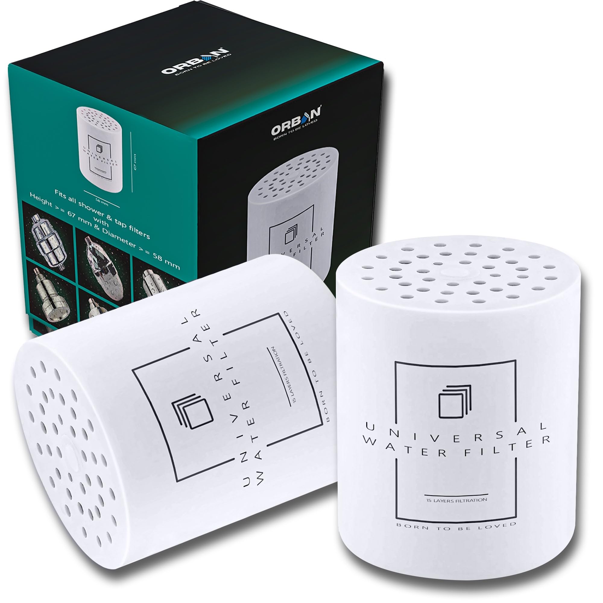 ORBON Universal Shower Filter Cartridge | Shower Filter Replacement ...